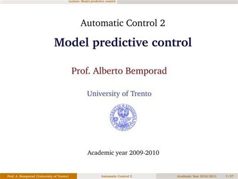 Model Predictive Control Basics