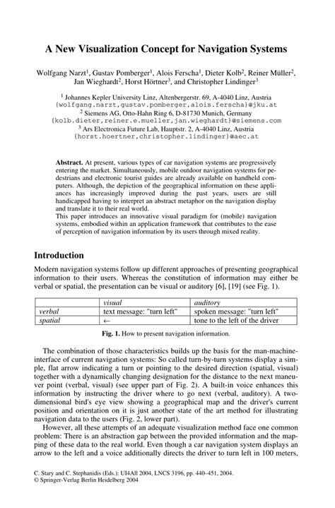 Pdf A New Visualization Concept For Navigation Systems