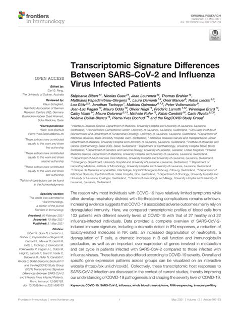 Pdf Transcriptomic Signature Differences Between Sars Cov 2 And