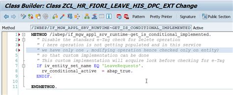 sap abap central implementation of etag for write services