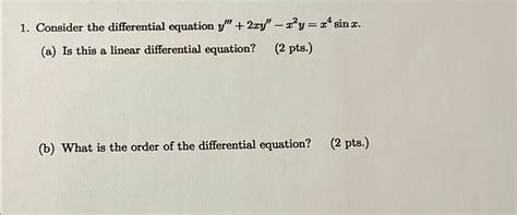 Solved Consider the differential equation | Chegg.com