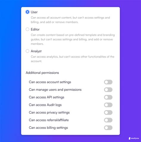 Users And Permissions Storifyme Documentation