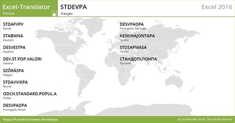 Stdevpa • Excel Translator