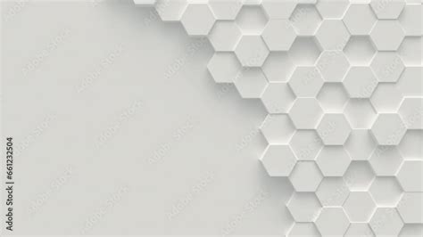 Abstract Motion Background From Random Moving Hexagons Seamless Loop
