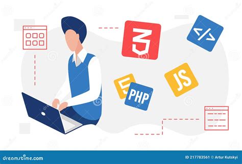 Coder Icons Programmer Computer Software Expert Input Ends Execute