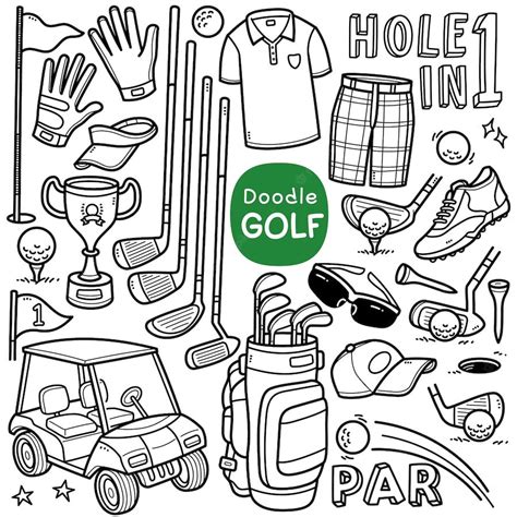 Frud Author Portfolio Freepik Golf Drawing Doodles Golf Art