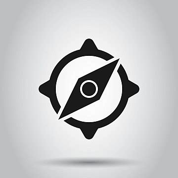 Transparent Global Navigation Icon With Compass And Gps Vector Pointer