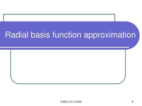 PPT Radial Basis Function Approximation PowerPoint Presentation Free Download ID