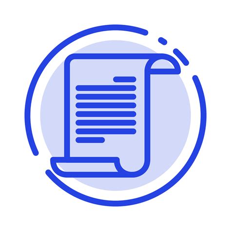 File Text American Usa Blue Dotted Line Line Icon 19101729 Vector Art