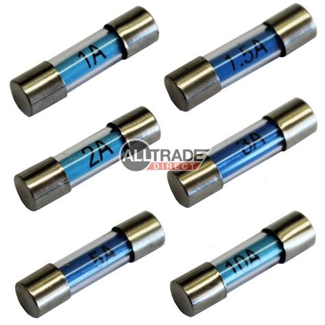 Mixed Packs Of Mini Radio Glass Fuses 20mm From 1 Amp 10 Amp