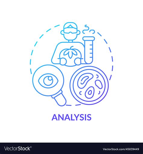 Analysis Blue Gradient Concept Icon Royalty Free Vector