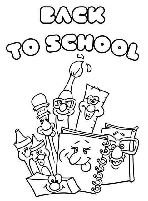 Back To School Coloring Pages Coloringlib