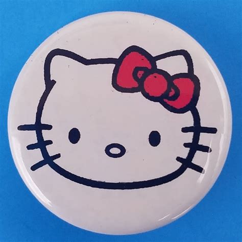 Hello Kitty Face Background Blue