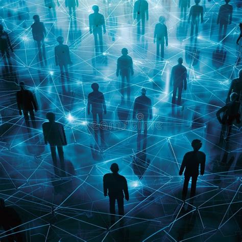 illustration of a diverse network community in unity stock