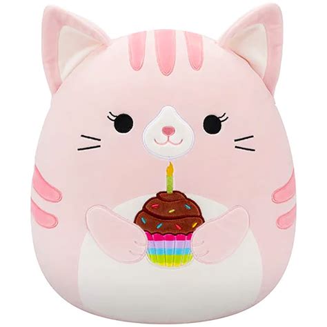 Squishmallows Birthday Laura Pink Cat Plushpaws