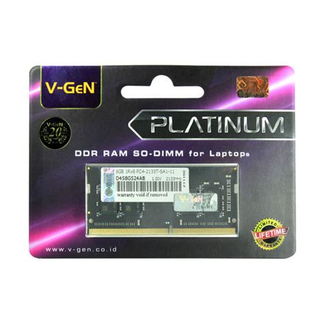 Jual V Gen Ram Sodimm Ddr4 8gb 17000 Platinum Memory Ram Laptop Vgen