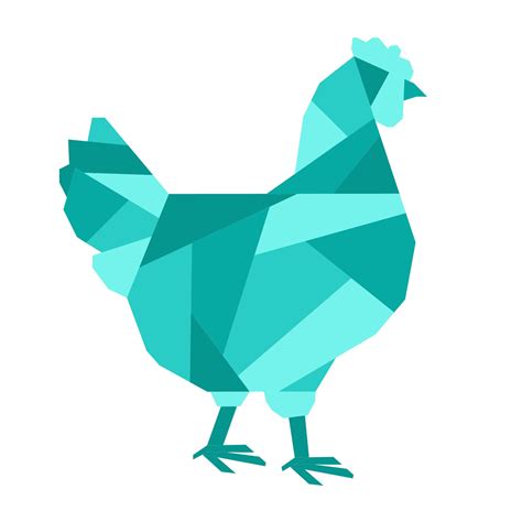 Geometric Chicken Chicken Silhouette Paper Pieced Pattern Quiet
