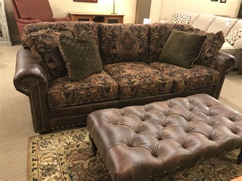 Fabric Sofa Leather Arms At Piper Blanc Blog