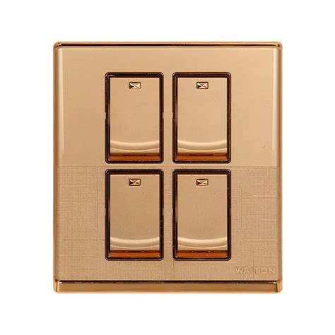 Walton Fiona Series 4 Gang 1 Way Switch Price In Bangladesh 2024