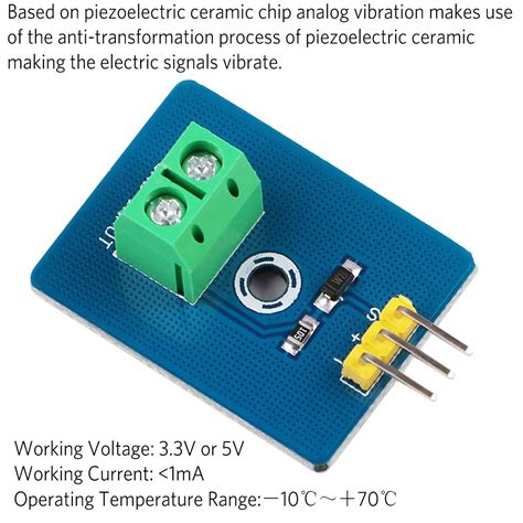 DIY KIT 3 3V 5V Ceramic Piezo Vibration Sensor Module Analog Controller