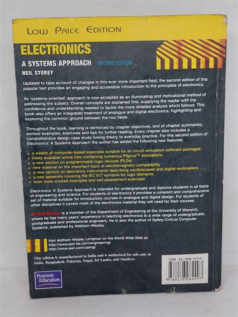 Electronics A Systems Approach Third Edition Storey Naresh Old Books Seller And Purchaser