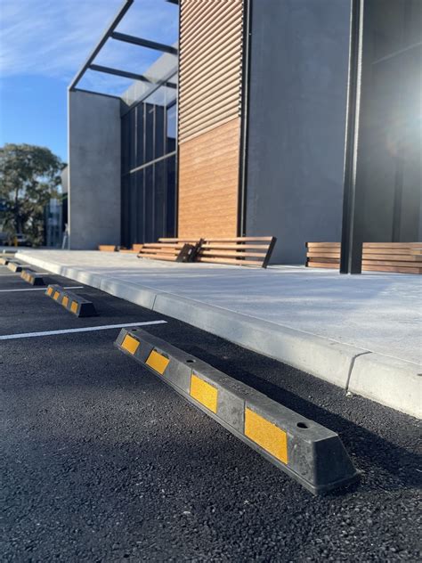 Red Hardwood Timber Wheel Stops Calx Group