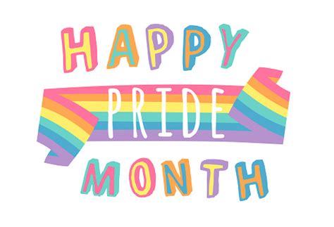 벡터 플랫 일러스트 레인보우 및 텍스트 만화 프라이드 다채로운 그림 Lgbtq 플래그 지원 아이콘 및 견적 0명에 대한 스톡