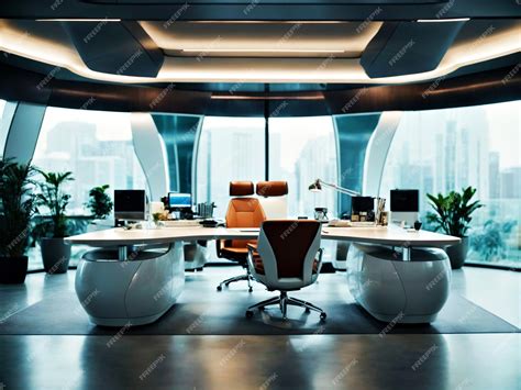 Premium Ai Image Modern Work Environment And Office Space