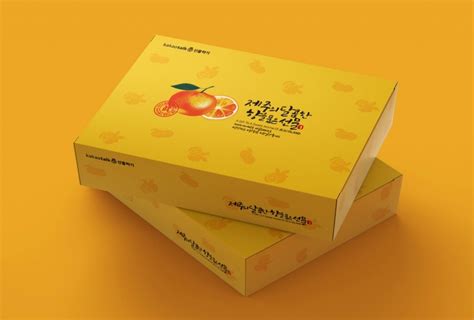 제주의 싱그러움이 느껴지는 과일선물세트 패키지디자인