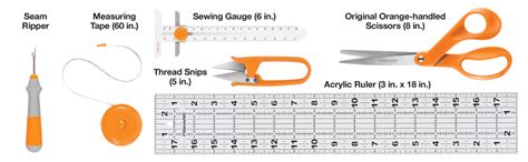 Fiskars Sewing Essentials Set 6pc Orange 6 Count Fiskars Amazon