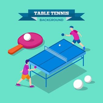 Personas Jugando Tenis De Mesa Vector Gratis