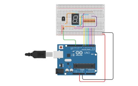 Circuit Design 数码管 倒计时 Tinkercad