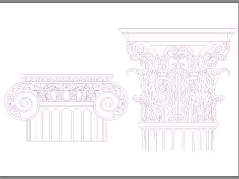 Corinthian And Ionic Column In Autocad Cad 14213 Kb Bibliocad