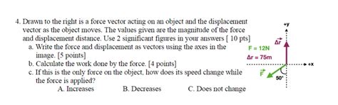 Solved Drawn To The Right Is A Force Vector Acting On An Chegg