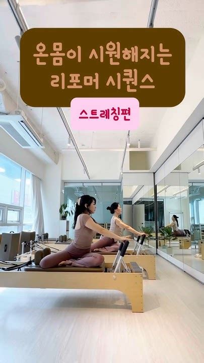 리포머 시퀀스 리포머 스트레칭 이거 하나면 완전정복😎 월요병 퇴치 완전 가능👍 Youtube