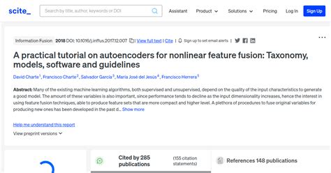 A Practical Tutorial On Autoencoders For Nonlinear Feature Fusion Taxonomy Models Software