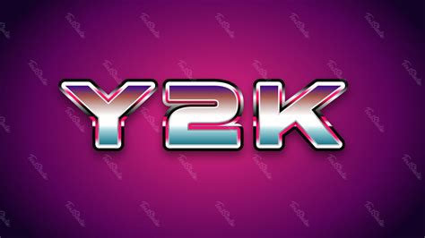 Efecto De Texto Brillante Y2k Archivo Vectorial Illustrator Premium