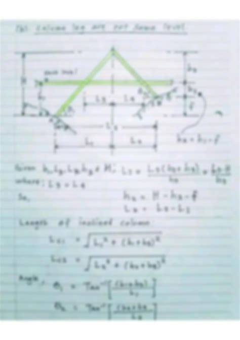Solution Calculation Steps For Designing A Frame Bridge Hand Written