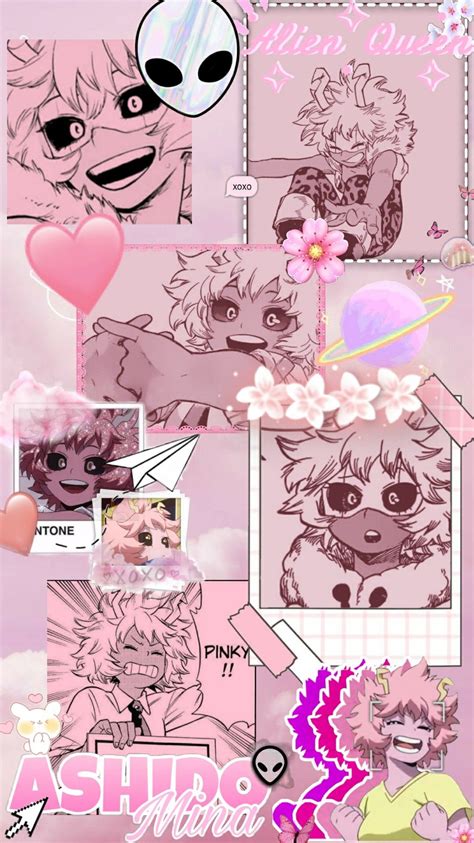 Aesthetic Wallpaper De Mina Ashido 🌸 Fondo De Pantalla De Anime
