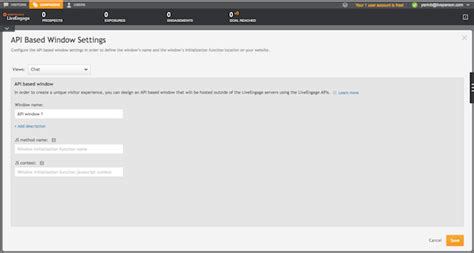 customized chat windows — create an api based window liveperson