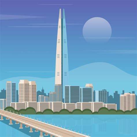 서울 잠실 랜드마크 일러스트 Ai 다운로드 어반브러시 프로