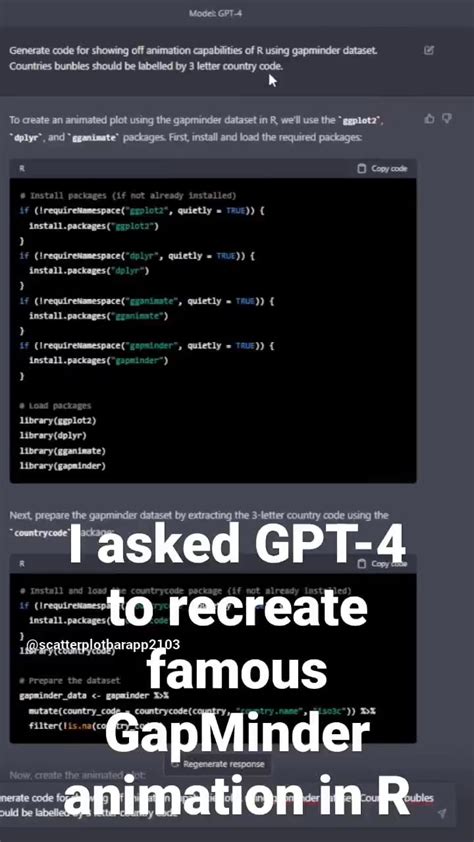 Chatgpt 4 Recreates Famous Gapminder Animation By Hans Rosling In One Attempt In R R Chatgpt