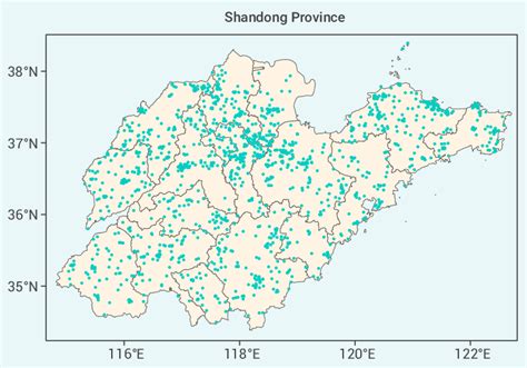 geographical distribution of participants note the dots represent