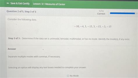 Save Exit Certify Lesson 31 Measures of | StudyX