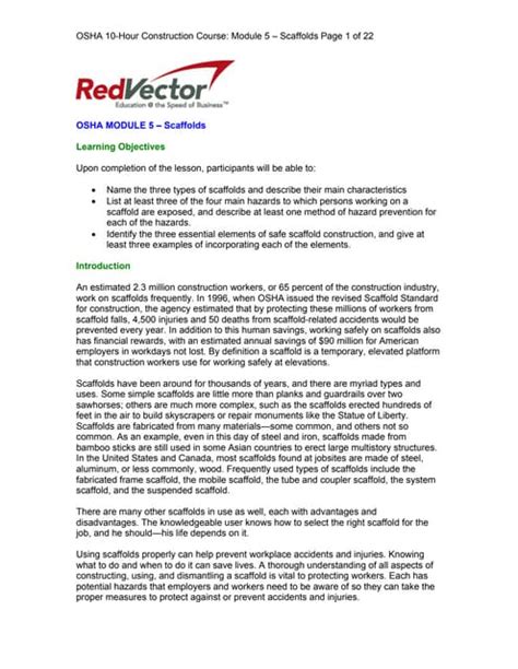 Scaffold Safe Work Method Statement Pdf