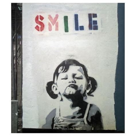 Legendarte Målning Tryck På Duk Smile Banksy Cm 50x60 Cdon