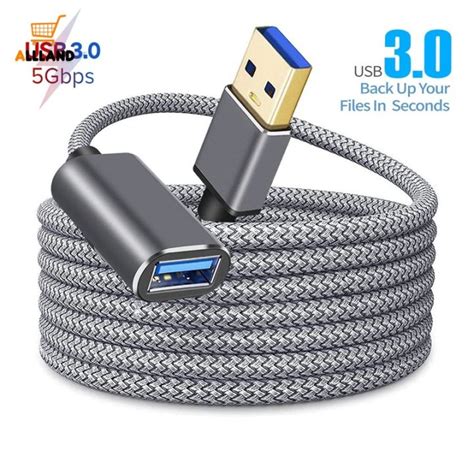 Nylon Braided Usb 30 Cable Male To Female Extension Data Cable 5gbps