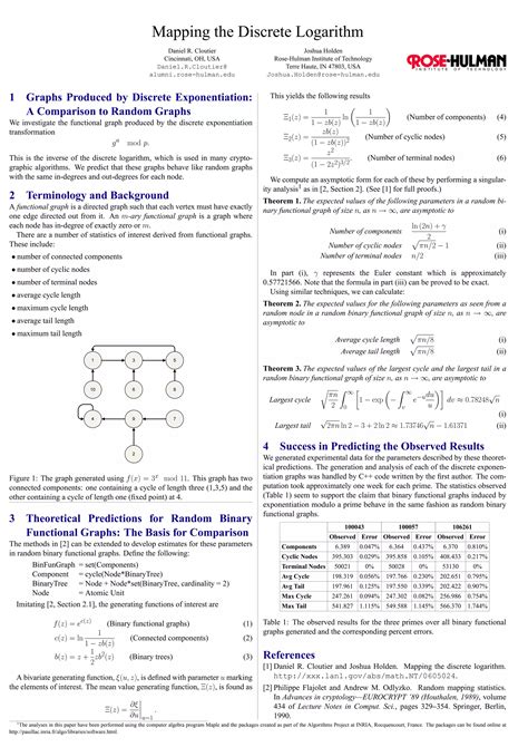 mapping the discrete logarithm pdf