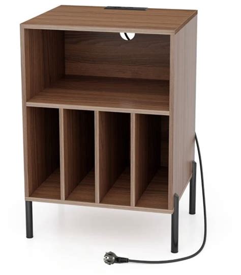 Platenspelerstandaard Vinylplatenhouder Met Plank Metalen Poten