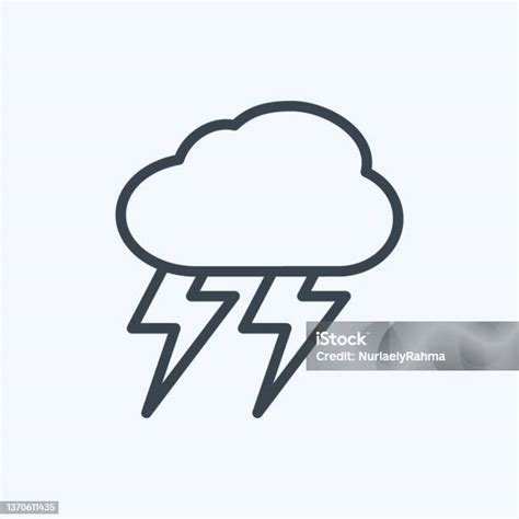 부드러운 파란색 배경에 고립 된 트렌디 한 라인 스타일의 뇌우 아이콘 가솔린에 대한 스톡 벡터 아트 및 기타 이미지 가솔린